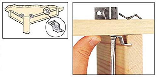 Table Top Fasteners with Screws, Desk Top Fasteners, Heavy Duty Table Top Connectors/Table Clips/Table Top Brackets, Set of 20 Packs (Include 20 Clips and 20 Screws)