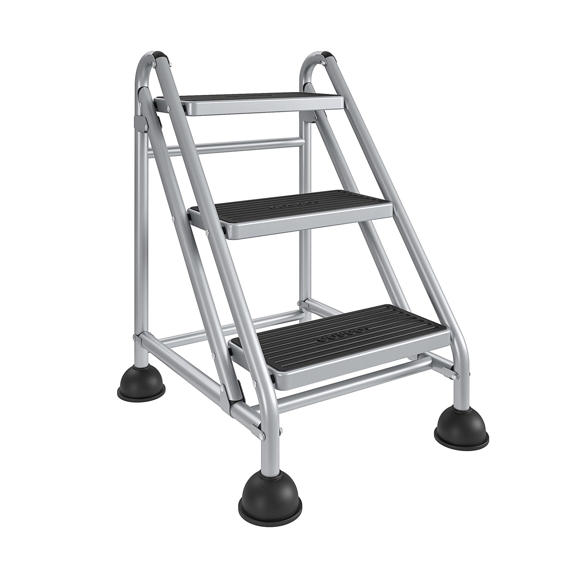 Cosco 3-Step Rolling Step Ladder, Grey