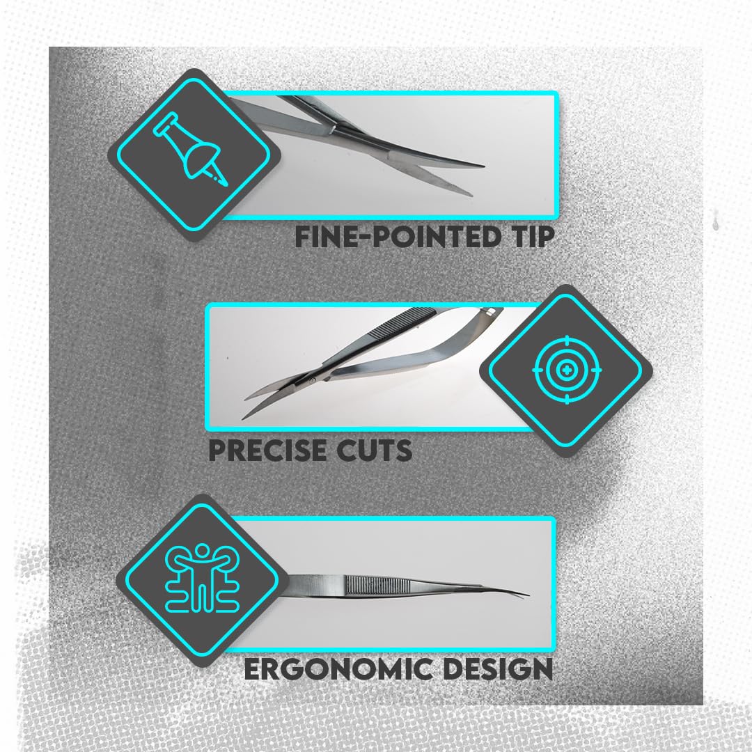 SE 4-1/2" Curved Iris Scissors with Spring - SP46C