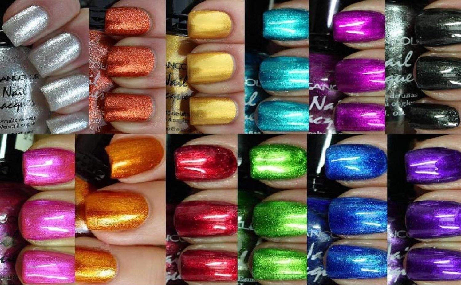 Kleancolor Nail Polish - Awesome METALLIC Full Size Lacquer Lot of 12-pc Set Body Care / Beauty Care / Bodycare