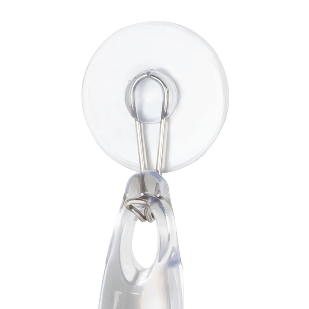 iDesign Plastic Bath Squeegee for Glass with Suction Hook Holder β 12", Clear