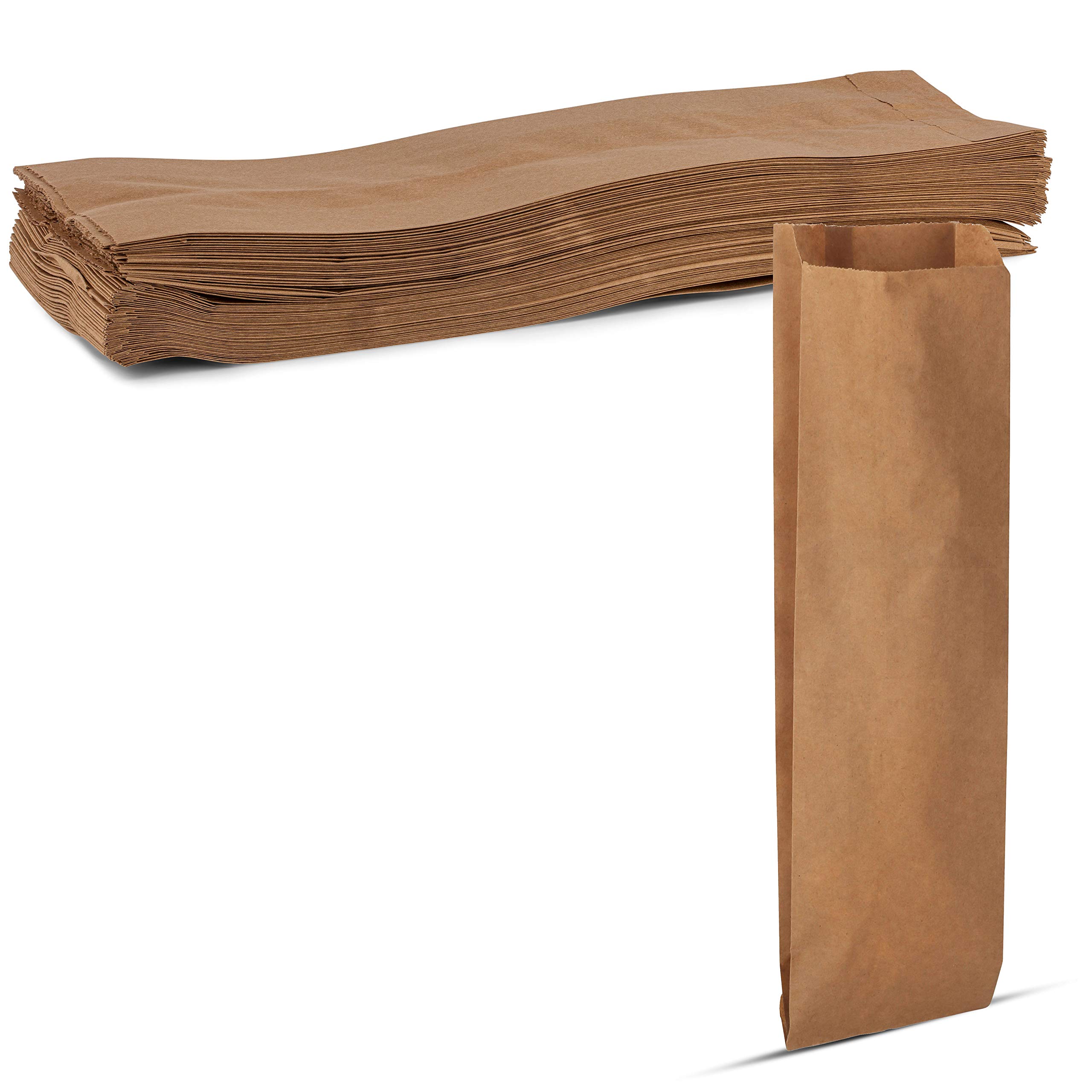 Quart Size Kraft Paper Bags Great Used as a Wine Bag or For Freshly Baked Goods 4 1/2"W x 2 1/2"G x 16"H By MT Products (50 Pieces)