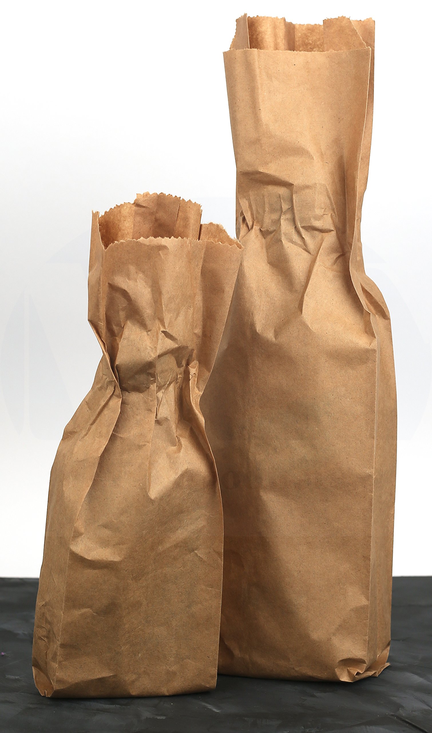 Quart Size Kraft Paper Bags Great Used as a Wine Bag or For Freshly Baked Goods 4 1/2"W x 2 1/2"G x 16"H By MT Products (50 Pieces)