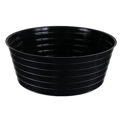 AGROVISTA Deep Pot Saucer, Black 8", 10", 12", 14", 16", 21", 25", Deep Pot Saucers are, Durable, Affordable, Plant Dishes Saucer, Flower Plant Water Trays for Indoors (5-Pack) (8")
