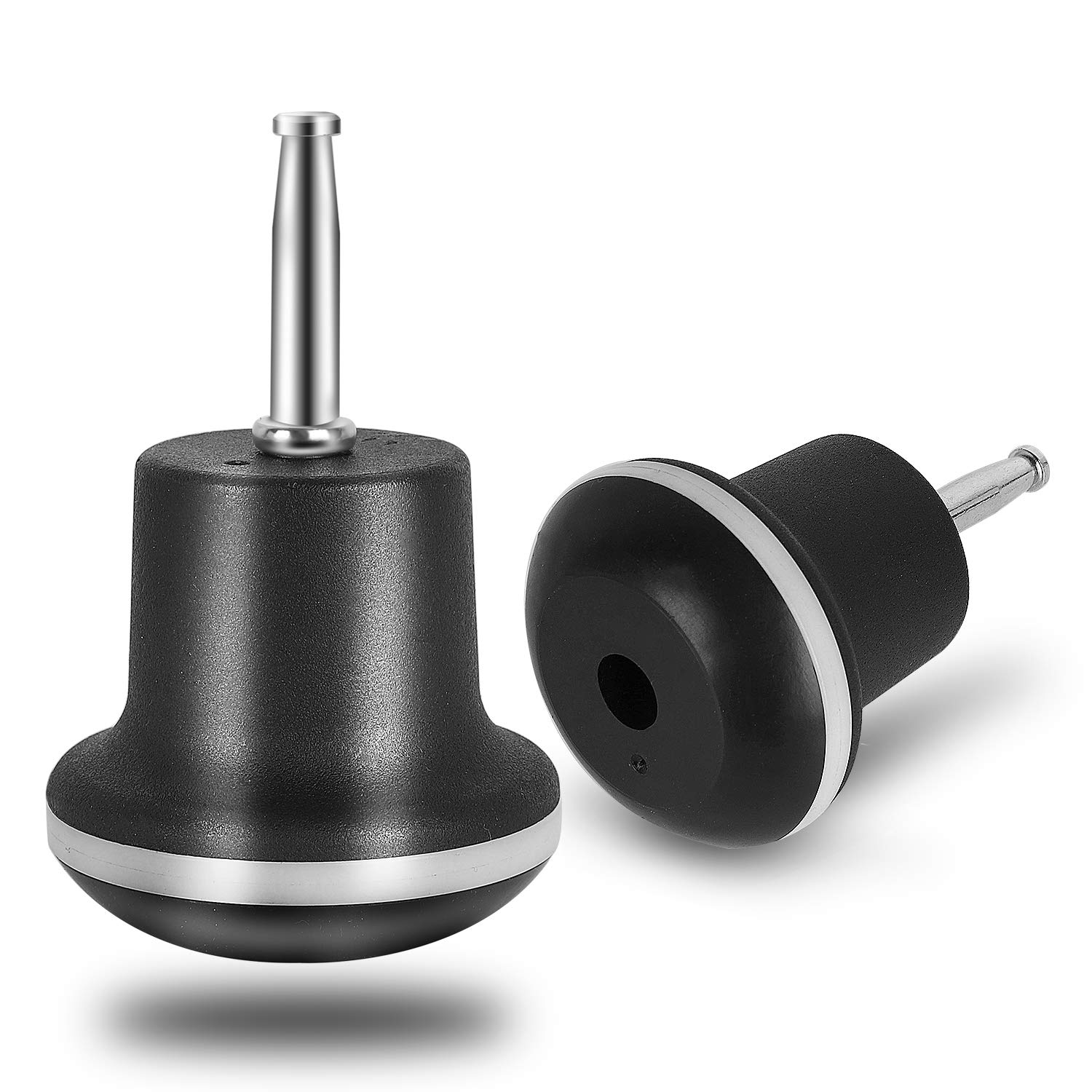 Bell Glides Caster Wheels,Fixed Stationary Castors for caster Sofa Chair Cabinet Furniture Replacement with Mounting Stem Sleeve Socket Insert sets of 5