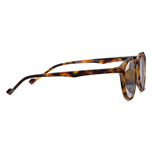 peepers by peeperspecs unisex adult Brain Trust Reading Glasses, Tortoise, 47 US