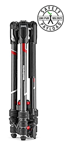 Manfrotto MVKBFRTC-LIVEUS Befree Live Carbon Fiber Video Tripod Kit with Fluid Head, M-Lock Twist Leg Locks, Black