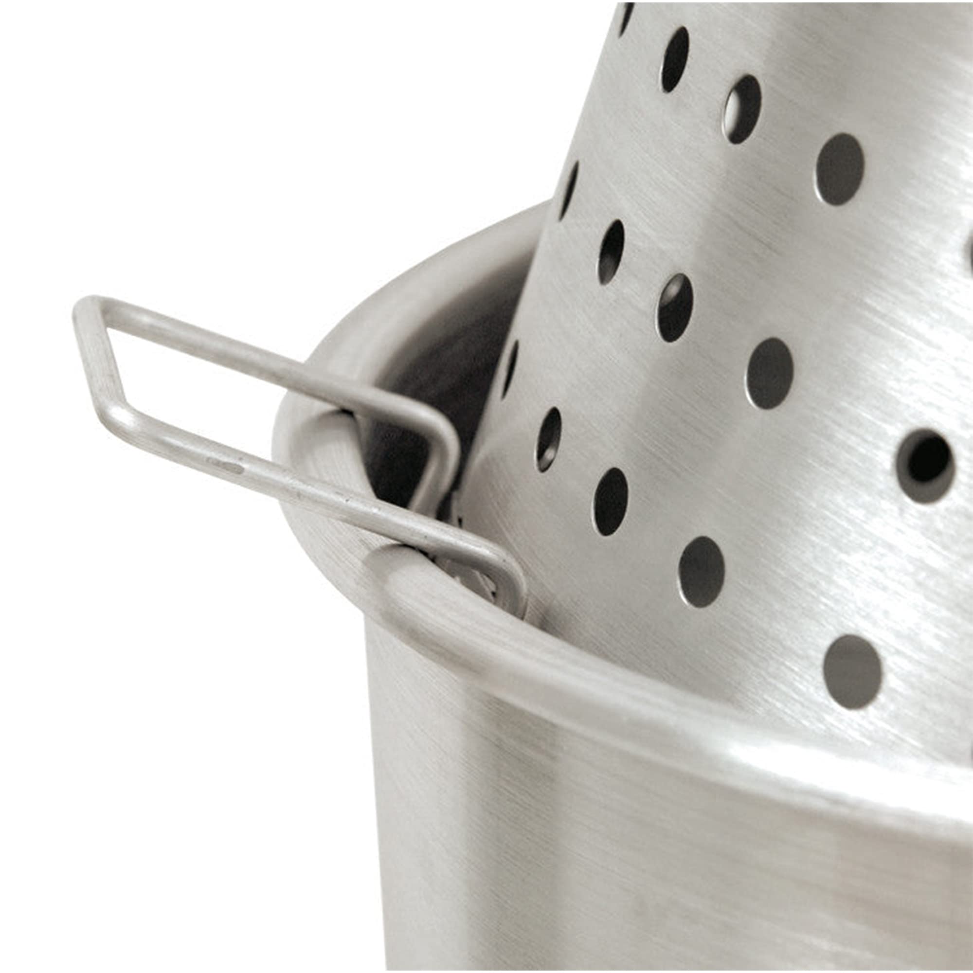 Bayou Classic B100 100-qt Reinforced Aluminum Basket w/ Helper Handle Handcrafted by artisans in El Salvador Perfect Addition to Bayou Classic 100-qt Bayou Boilers