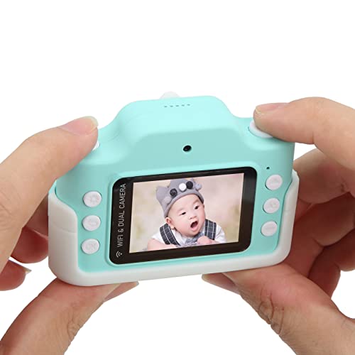 Jovenn WiFi Cartoon Camera Toy, Portable High Definition Anti Fall 750mAh Rechargeable ABS Kids Digital Camera 24MP Dual Camera for Gifts