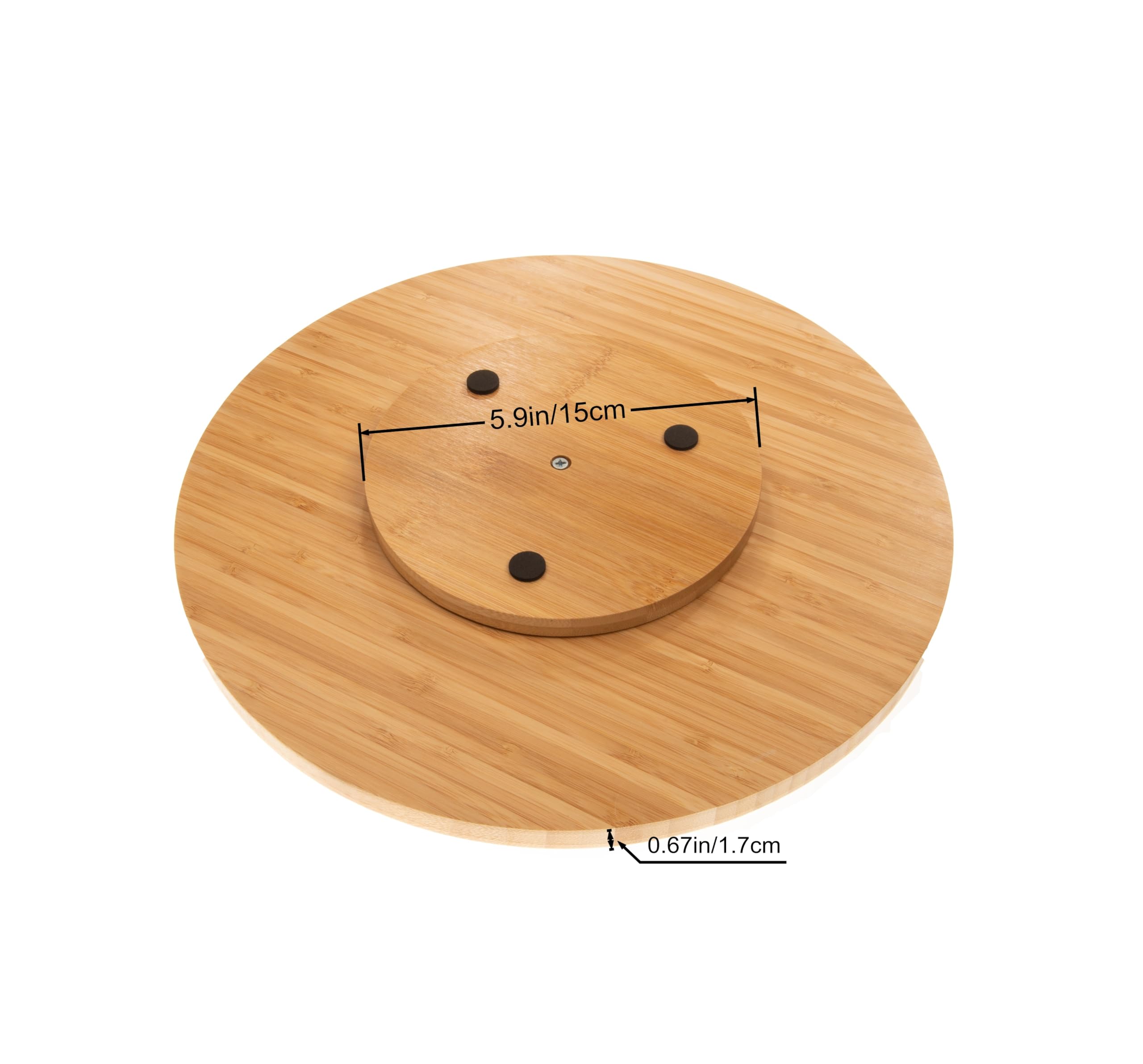 Mateda 12" Bamboo Lazy Susan Turntable for Pantry Cabinet or Table (12 inch)