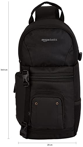 Amazon Basics Camera Sling Bag - 8 x 6 x 15 Inches, Black