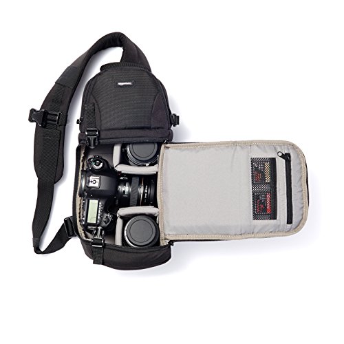 Amazon Basics Camera Sling Bag - 8 x 6 x 15 Inches, Black