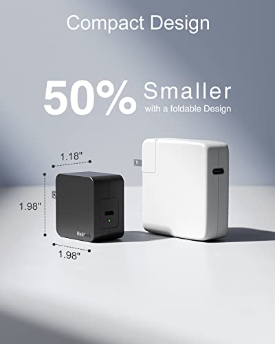 Nekteck 60W USB C Charger [GaN Tech], PD 3.0 Fast Charger[USB-IF & ETL Certified] with Foldable Plug, Compatible with MacBook Air/Pro, iPad Air/Pro, iPhone 13 Pro Max, Switch, Galaxy, Pixel and More.