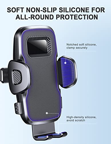 Dawinga Car Phone Holder Mount, [Military-Grade Suction] Phone Mount for Car Dashboard/Windshield/Vent，4-in-1 Universal Hands-Free Phone Holder for Car Compatible with iPhone 14 13 12 11 Pro Max, etc