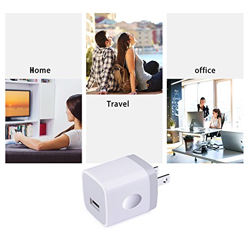 USB Wall Plug 10 Pack, UorMe 1A 5V Single Port Wall Charger Power Adapter Cube Block Box for iPhone SE 14 Plus 13 12 Pro Xs XR X, Samsung Galaxy A13 S22 S21FE A21 A71 A51 A31 S10e S9 S8, Pixel 6