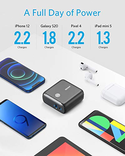 Anker PowerCore Fusion 10000, 20W USB-C Portable Charger 10000mAh 2-in-1 with Power Delivery Wall Charger for iPhone14/13/12 Series, iPad, Samsung, Pixel and More
