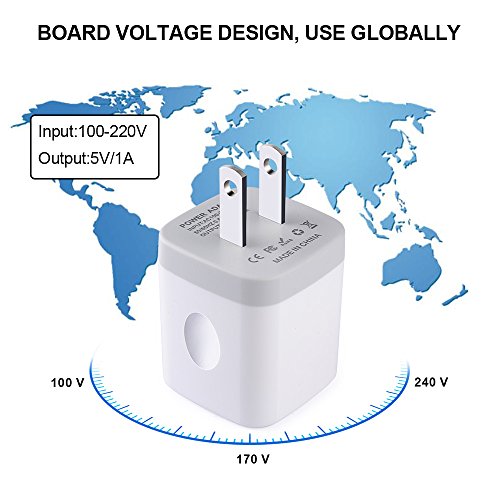 USB Wall Plug 10 Pack, UorMe 1A 5V Single Port Wall Charger Power Adapter Cube Block Box for iPhone SE 14 Plus 13 12 Pro Xs XR X, Samsung Galaxy A13 S22 S21FE A21 A71 A51 A31 S10e S9 S8, Pixel 6