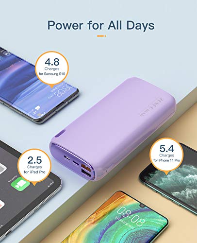 Kuulaa Portable Charger 26800mAh, High Capacity Power Bank, Dual-Input and Dual-Output Battery Pack USB C, Cell Phone Battery Chargers for iPhone, Samsung Galaxy, Google LG & etc