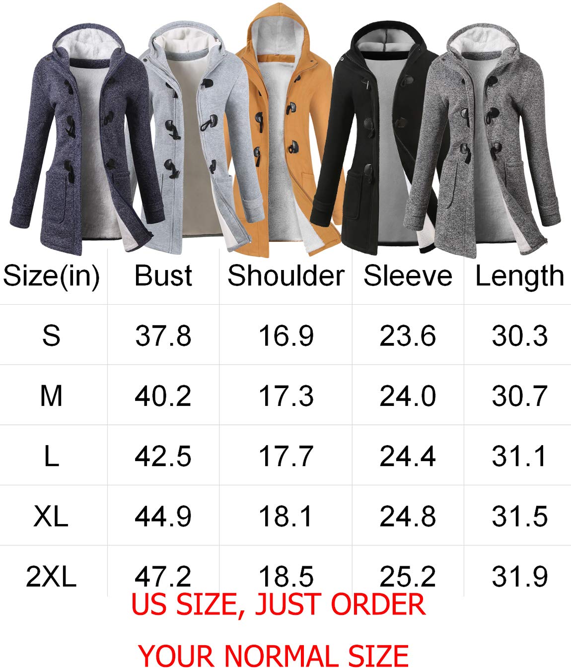 VOGRYE Womens Winter Fashion Outdoor Warm Wool Blended Classic Pea Coat Jacket (FBA) (2XL, Black2-Thicker)