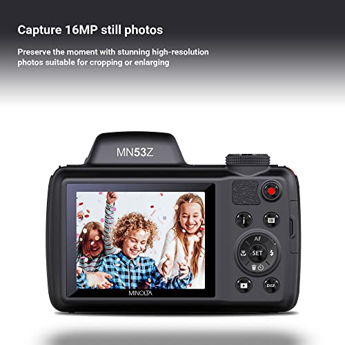 Minolta MN53 Digital Camera + 16GB Memory Card + Top Value Accessory Bundle! (Black)