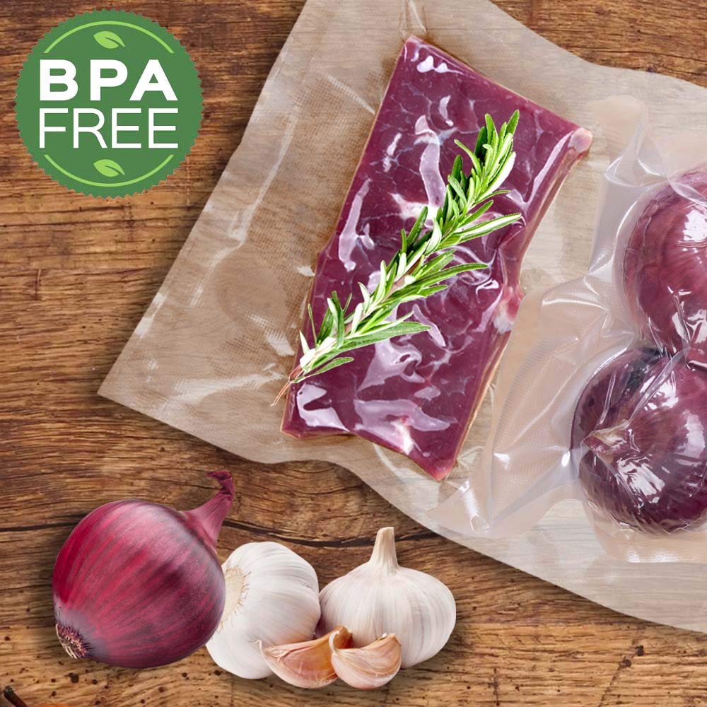 MakMeFre 3 Pack 11"x20'(3Rolls)Vacuum Sealer Bags Rolls for Food ,Commercial Grade, BPA Free,Puncture Prevention,Great for Sous Vide Cooking