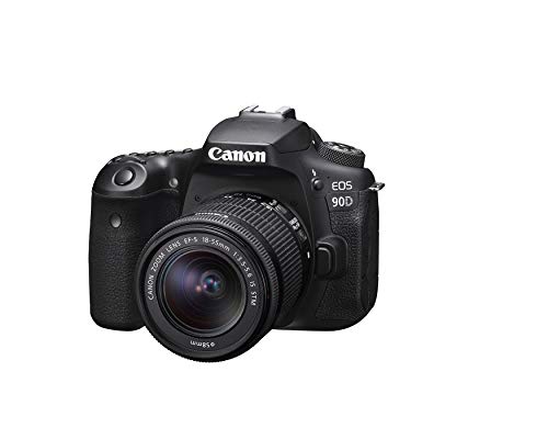 Canon DSLR Camera [EOS 90D] with EF-S 18-55 is STM Lens Kit, Built-in Wi-Fi, Dual Pixel CMOS AF and 3.0-inch Vari-Angle Touch Screen, Black