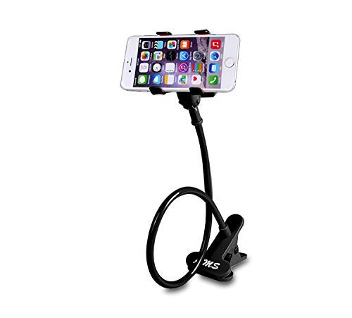 AMS Cell Phone Holder, Clip Holder, Lazy Bracket Flexible Long Arms for All Mobile, Fit On Desktop Bed Mobile Stand for Bedroom, Office, Kitchen