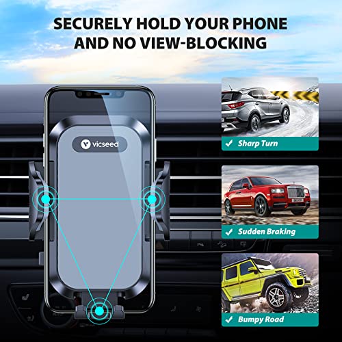 VICSEED ๐ ๐ถ๐น๐ถ๐๐ฎ๐ฟ๐-๐๐ฟ๐ฎ๐ฑ๐ฒ ๐ฆ๐๐๐ฟ๐ฑ๐ Phone Mount for Car, ๐จ๐ฝ๐ด๐ฟ๐ฎ๐ฑ๐ฒ๐ฑ ๐๐ป๐๐ถ ๐ฆ๐ต๐ฎ๐ธ๐ฒ CD Slot & Air Vent Thick Case Friendly Car Phone Holder Mount Fit for iPhone 14 13 All Phones