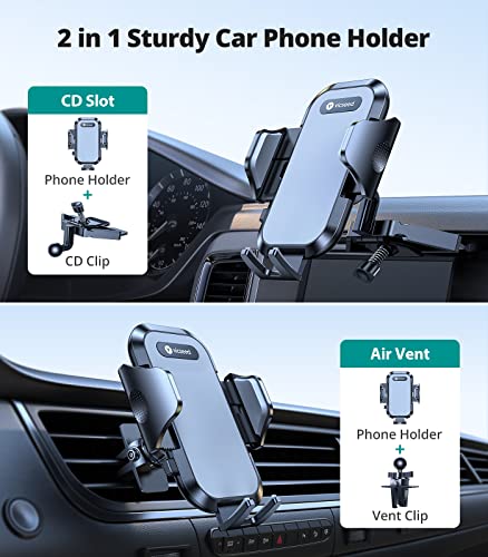 VICSEED ๐ ๐ถ๐น๐ถ๐๐ฎ๐ฟ๐-๐๐ฟ๐ฎ๐ฑ๐ฒ ๐ฆ๐๐๐ฟ๐ฑ๐ Phone Mount for Car, ๐จ๐ฝ๐ด๐ฟ๐ฎ๐ฑ๐ฒ๐ฑ ๐๐ป๐๐ถ ๐ฆ๐ต๐ฎ๐ธ๐ฒ CD Slot & Air Vent Thick Case Friendly Car Phone Holder Mount Fit for iPhone 14 13 All Phones