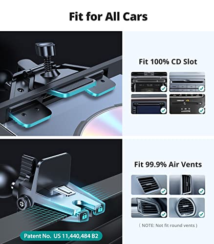 VICSEED ๐ ๐ถ๐น๐ถ๐๐ฎ๐ฟ๐-๐๐ฟ๐ฎ๐ฑ๐ฒ ๐ฆ๐๐๐ฟ๐ฑ๐ Phone Mount for Car, ๐จ๐ฝ๐ด๐ฟ๐ฎ๐ฑ๐ฒ๐ฑ ๐๐ป๐๐ถ ๐ฆ๐ต๐ฎ๐ธ๐ฒ CD Slot & Air Vent Thick Case Friendly Car Phone Holder Mount Fit for iPhone 14 13 All Phones