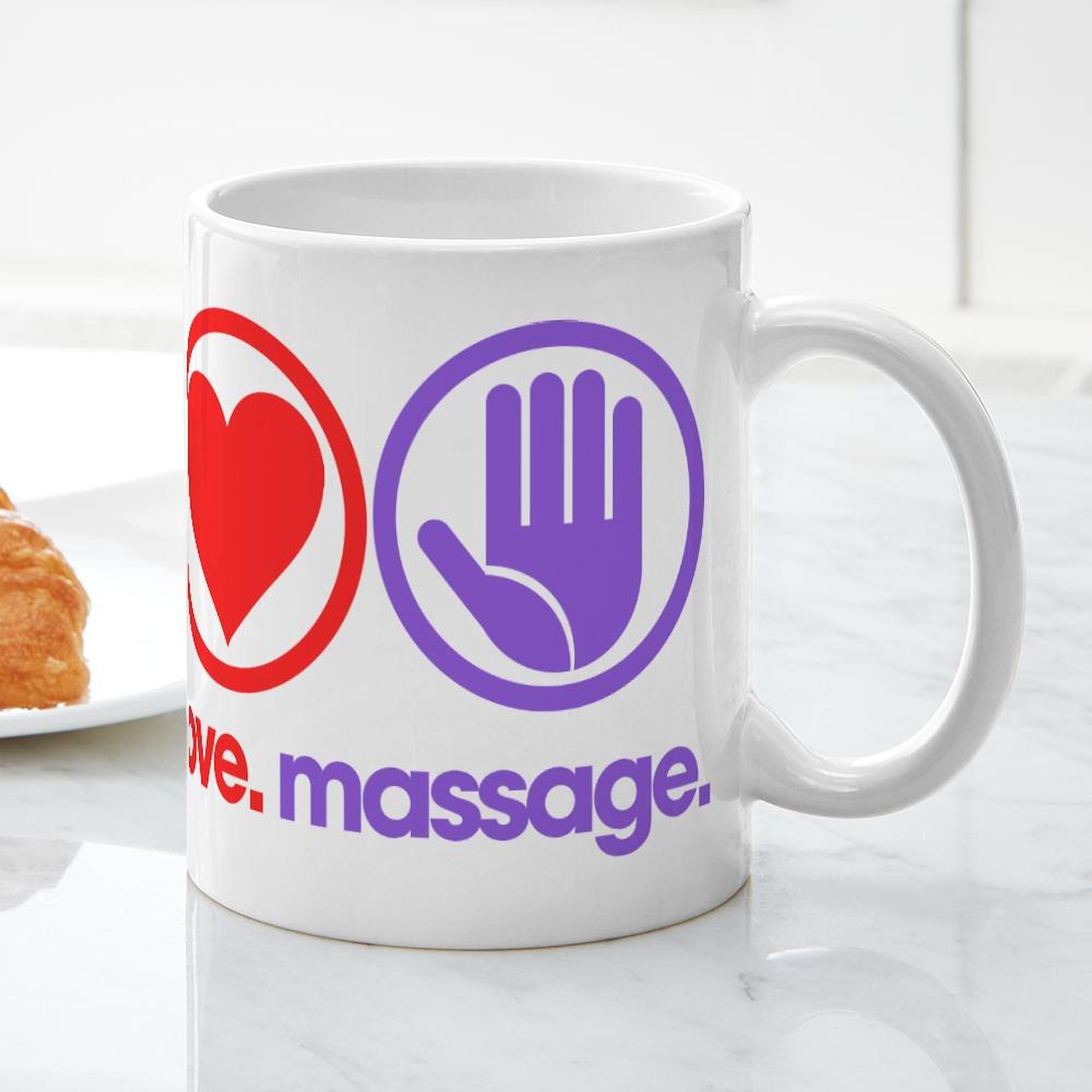 CafePress Peace Love Massage Ceramic Coffee Mug, Tea Cup 11 oz