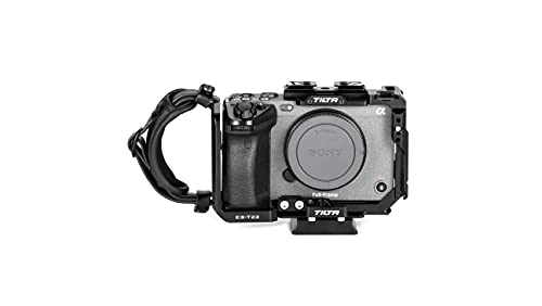 Tiltaing Full Camera Cage Compatible with Sony FX3/FX30 โ Black | Integrated Design, Half Cage & Full Cage,Cold Shoe Receivers, NATO Rails for Side Handles, Quick Release Plate | TA-T13-FCC-B