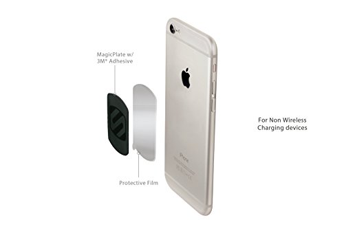Scosche MAGRKI MagicMount Phone Replacement Plate Kit - for Magnetic Car Phone Mount Holder with Extra Strength Hold, Universal with All Devices, Black