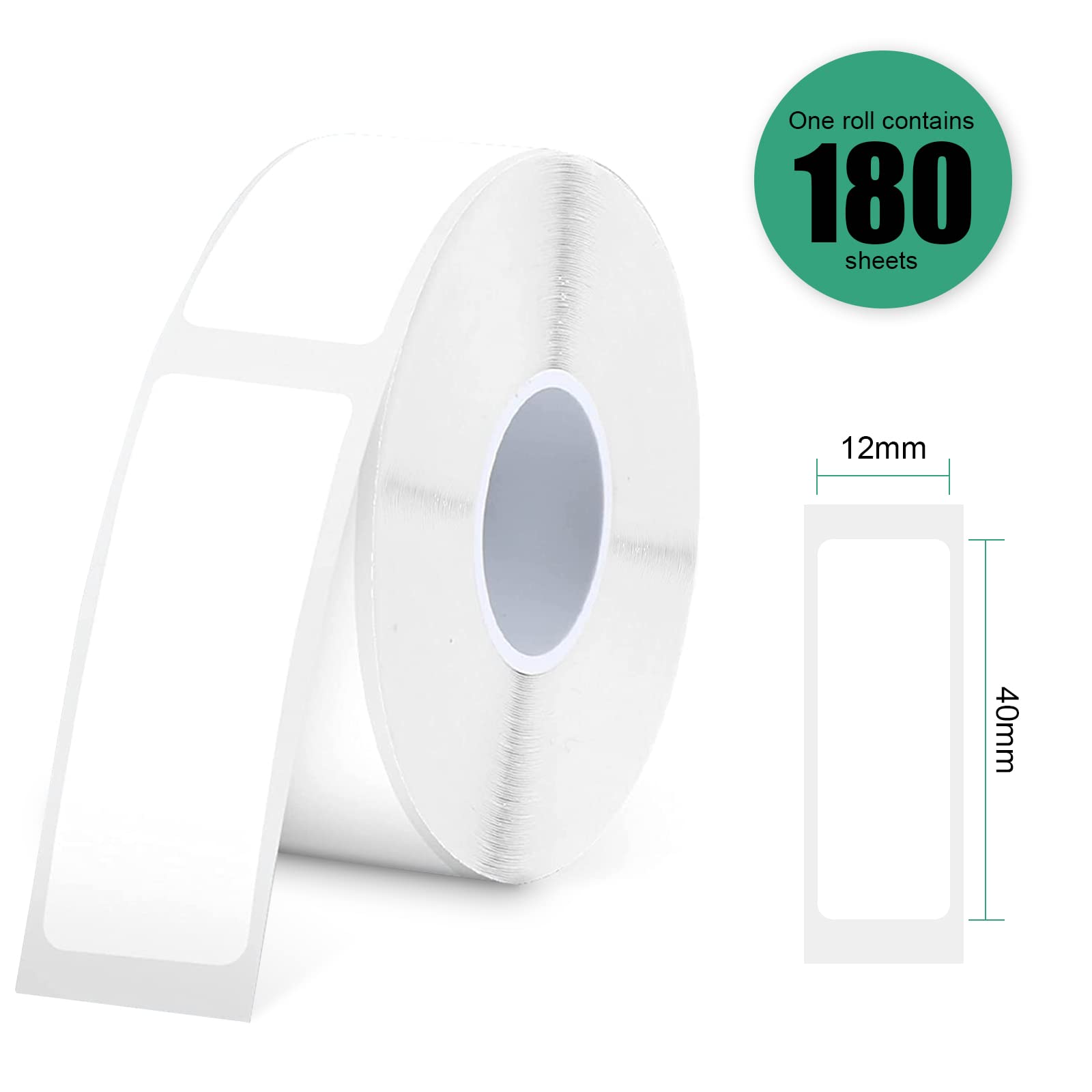 Jubilin D35 Label Maker Tape, Sticker Thermal Paper Self-Adhesive Label Tape Black on Transparent