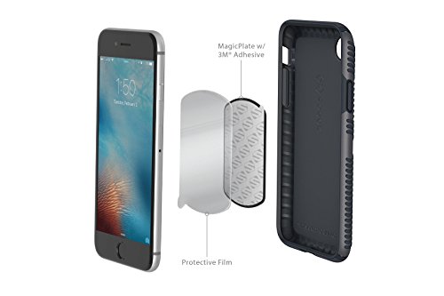 Scosche MAGRKI MagicMount Phone Replacement Plate Kit - for Magnetic Car Phone Mount Holder with Extra Strength Hold, Universal with All Devices, Black