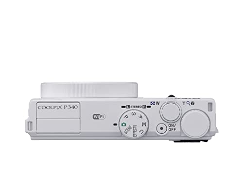 Nikon Coolpix P340 12.2 Mp Wi-fi Cmos Digital Camera with 5x Zoom Nikkor Lens and Full Hd 1080p Video (White) (Renewed)