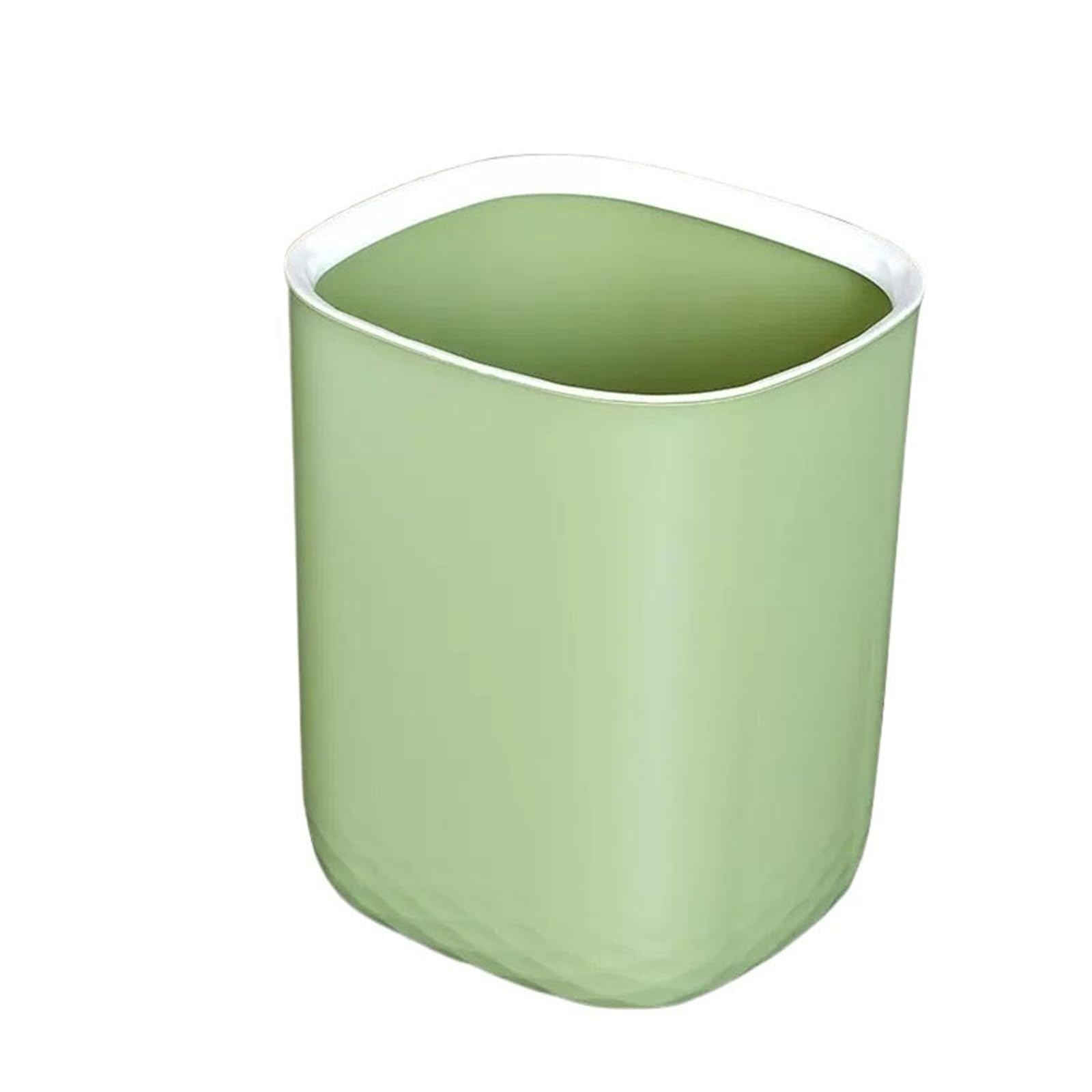 Trash Can Wastebasket Trash Can Household Large-capacity Bathroom Trash Can Office Living Room Waste Paper Basket Kitchen Kitchen Waste Storage Bin Indoor Garbage Bin ( Color : Green , Size : Medium )