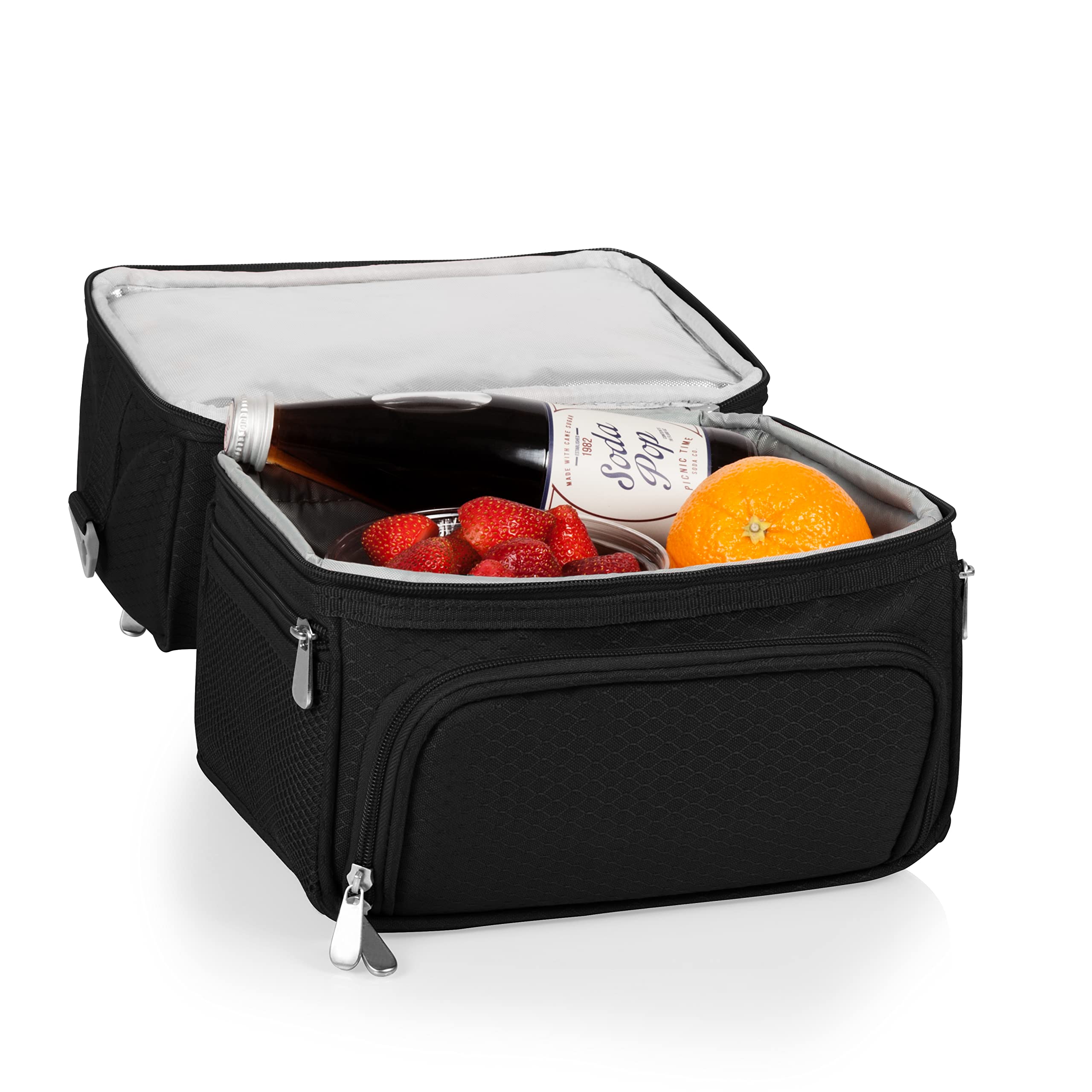 ONIVA - a Picnic Time brand - Disney Nightmare Before Christmas Jack Pranzo Lunch Bag - Insulated Lunch Box with Picnic Set - Lunch Cooler Bag, (Black)