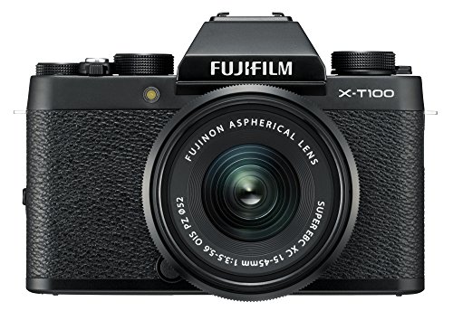 Fujifilm X-T100 Mirrorless Digital Camera w/XC15-45mmF3.5-5.6 OIS PZ Lens - Black