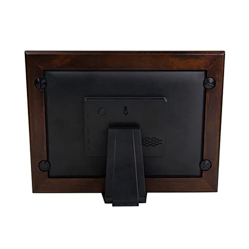 Brookstone PhotoShare 8β Smart Digital Picture Frame, Send Pics from Phone to Frames, WiFi, 8 GB, Holds 5,000+ Pics, HD Touchscreen, Premium Espresso Wood, Easy Setup, No Fees