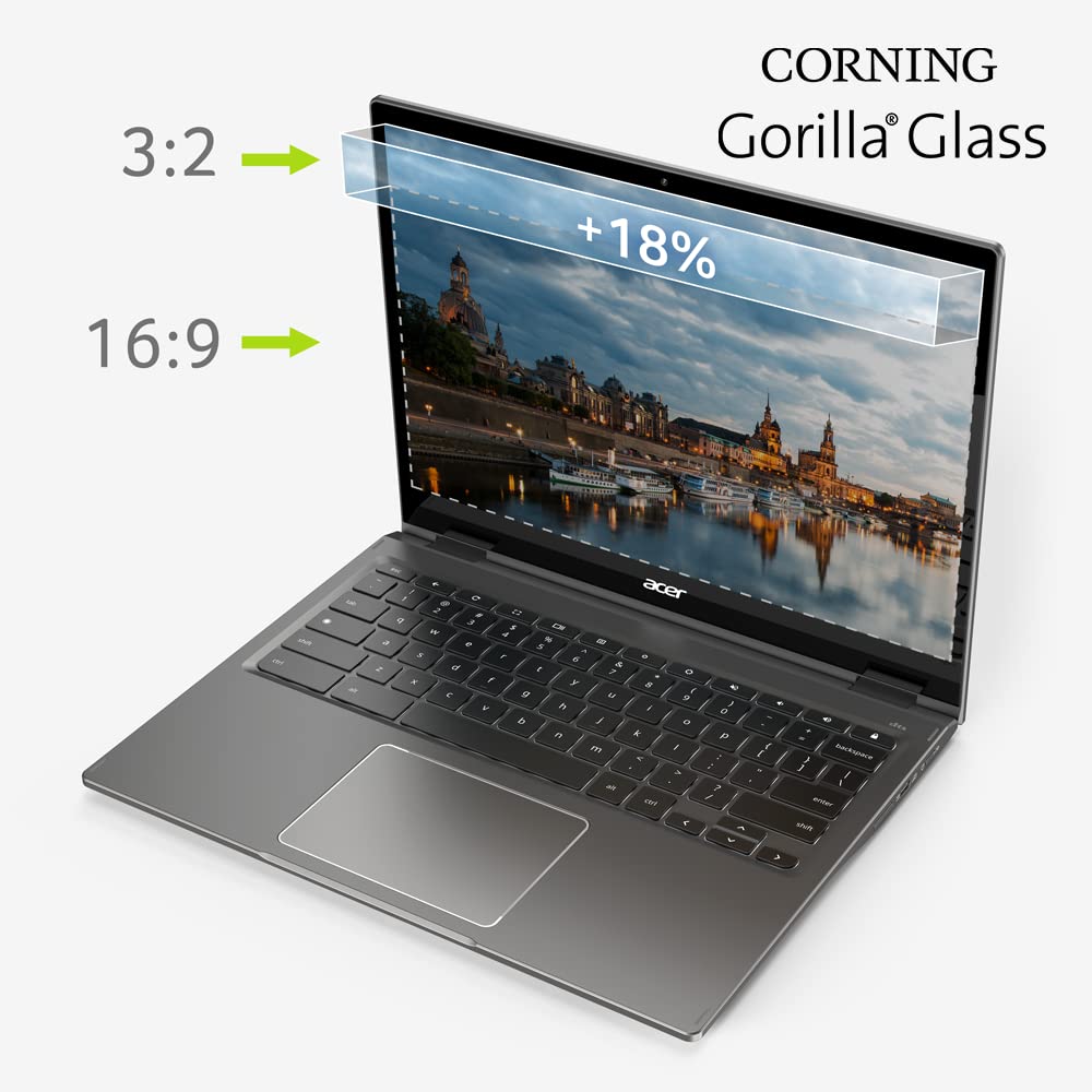 Acer Chromebook Spin 513 Convertible Laptop | 13.5" 2256x1504 Gorilla Glass Touch | MediaTek Kompanio 1380 Octa-Core CPU | 8GB LPDDR4X | 128GB eMMC | WiFi 6 | Backlit KB | Chrome OS | CP513-2H-K62Y