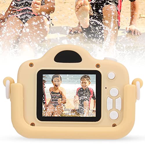 Children Digital Camera, Food Grade ABS Kids Camera for Children for Picnic(Light Yellow)