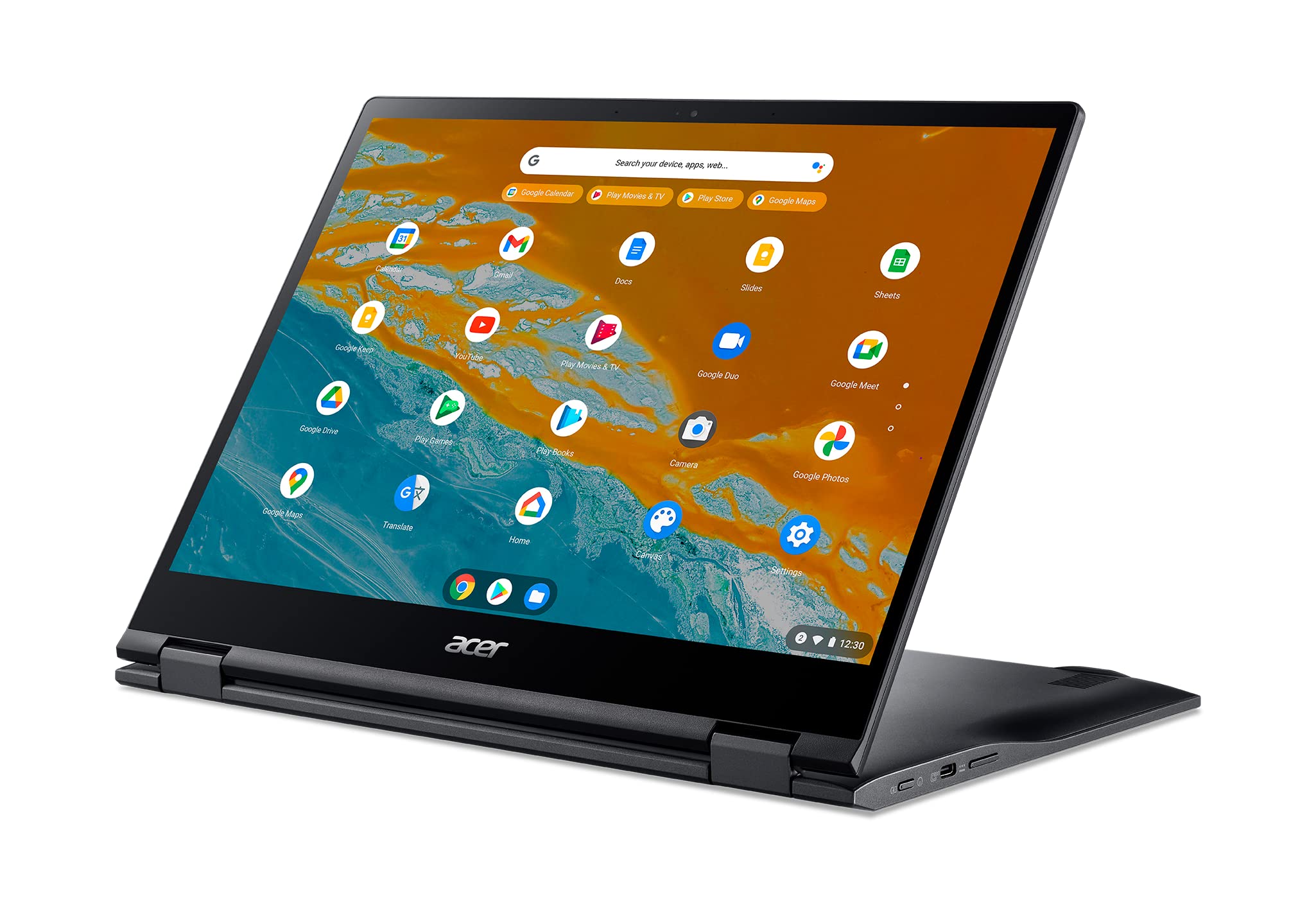 Acer Chromebook Spin 513 Convertible Laptop | 13.5" 2256x1504 Gorilla Glass Touch | MediaTek Kompanio 1380 Octa-Core CPU | 8GB LPDDR4X | 128GB eMMC | WiFi 6 | Backlit KB | Chrome OS | CP513-2H-K62Y