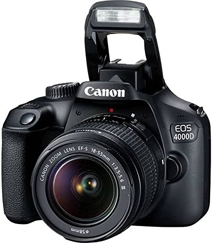 4000D (Rebel T100) DSLR Camera with EF-S 18-55mm F/3.5-5.6 III, EF 75-300mm f/4-5.6 III Lense Bundle, Travel Kit with Accessories(Extra Battery, Digital Slave Flash, 128Gb Memory and More)