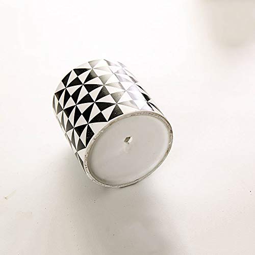 FURLOU Pottery Planter,Small Plant pots,Geometric Pattern Ceramic Succulent Small Ceramic Pot Ceramic Flower Green Plant Container Planter Classic Round Shape Planter Beautiful Scenery (Co Flower (Co