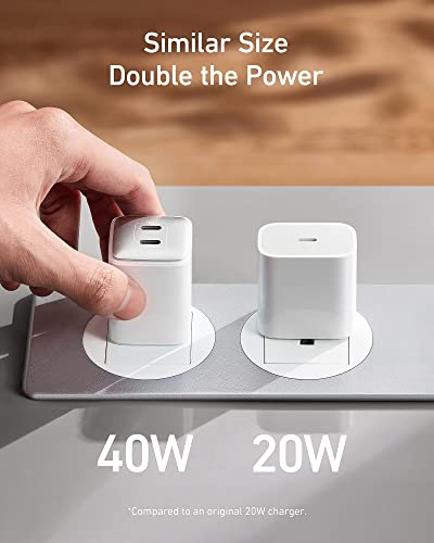 Anker USB C Charger 40W, 521 Charger (Nano Pro), PIQ 3.0 Durable Compact Fast Charger (Not Foldable) for iPhone 14/14 Plus/14 Pro/14 Pro Max/13, Galaxy, Pixel 4/3, iPad/iPad Mini (Cable Not Included)