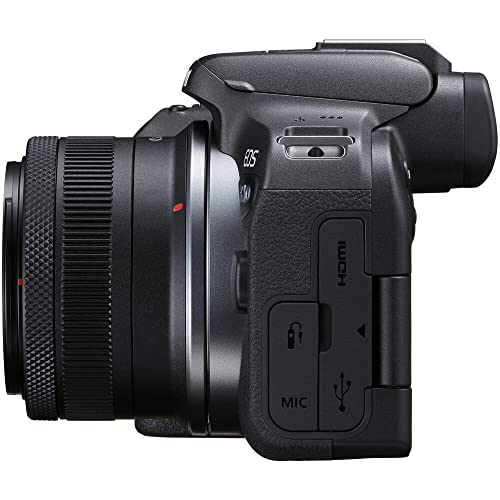Canon EOS R10 Mirrorless Camera with 18-45mm Lens (5331C009) + Sony 64GB Tough SD Card + Bag + Card Reader + Flex Tripod + Hand Strap + Memory Wallet + Cap Keeper + Cleaning Kit (Renewed)