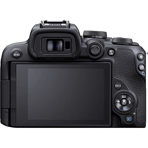Canon EOS R10 Mirrorless Camera with 18-45mm Lens (5331C009) + Sony 64GB Tough SD Card + Bag + Card Reader + Flex Tripod + Hand Strap + Memory Wallet + Cap Keeper + Cleaning Kit (Renewed)