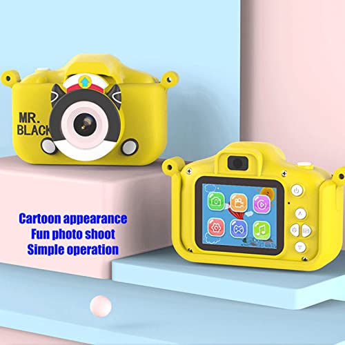 YEmirth Digital Camera for Kids, Kids Digital Camera Cute Lightweight 2in Screen Children Camera for Photo Video MP3 3‑10 Years Old Kids(Yellow-1)