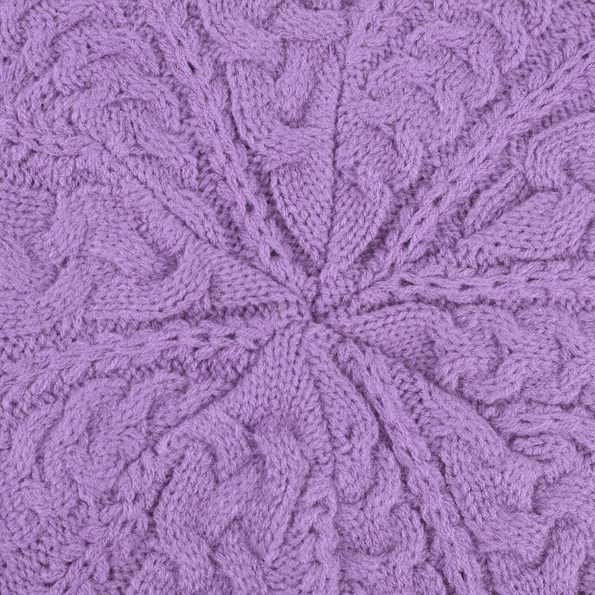 Nollia Soft Knit Solid Color Beanie, Chic, and Lightweight Crochet Knitted Style Beanie Hat for Women, One Size Slouchy Hat Lavender
